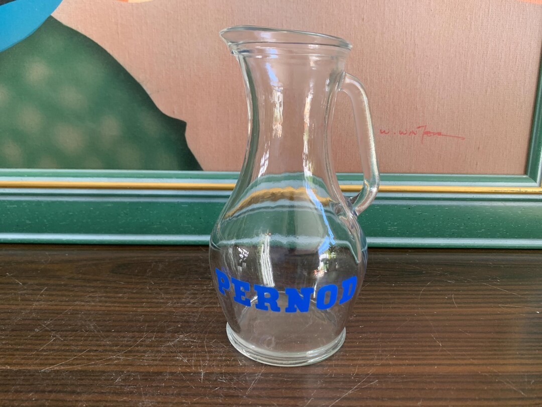 Pernod Pastis Carafe Blue Pitcher Glass - Etsy
