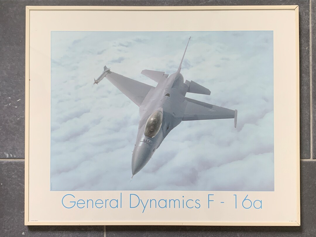 General Dynamics F-16a Poster Print Fighting Falcon of the Air National ...