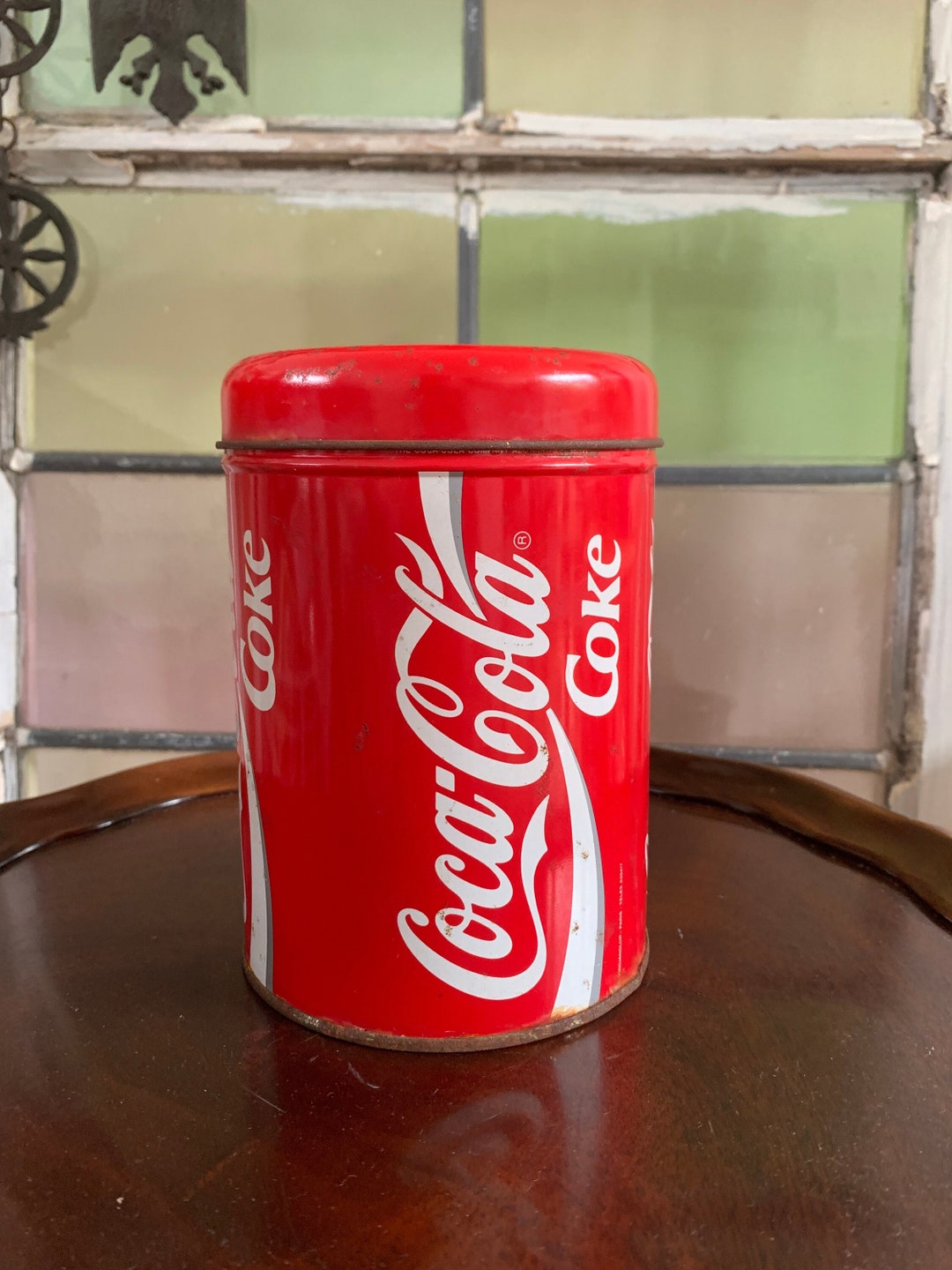 Rare 80s Coca Cola Vintage Tin Box Red White 1989 Retro - Etsy