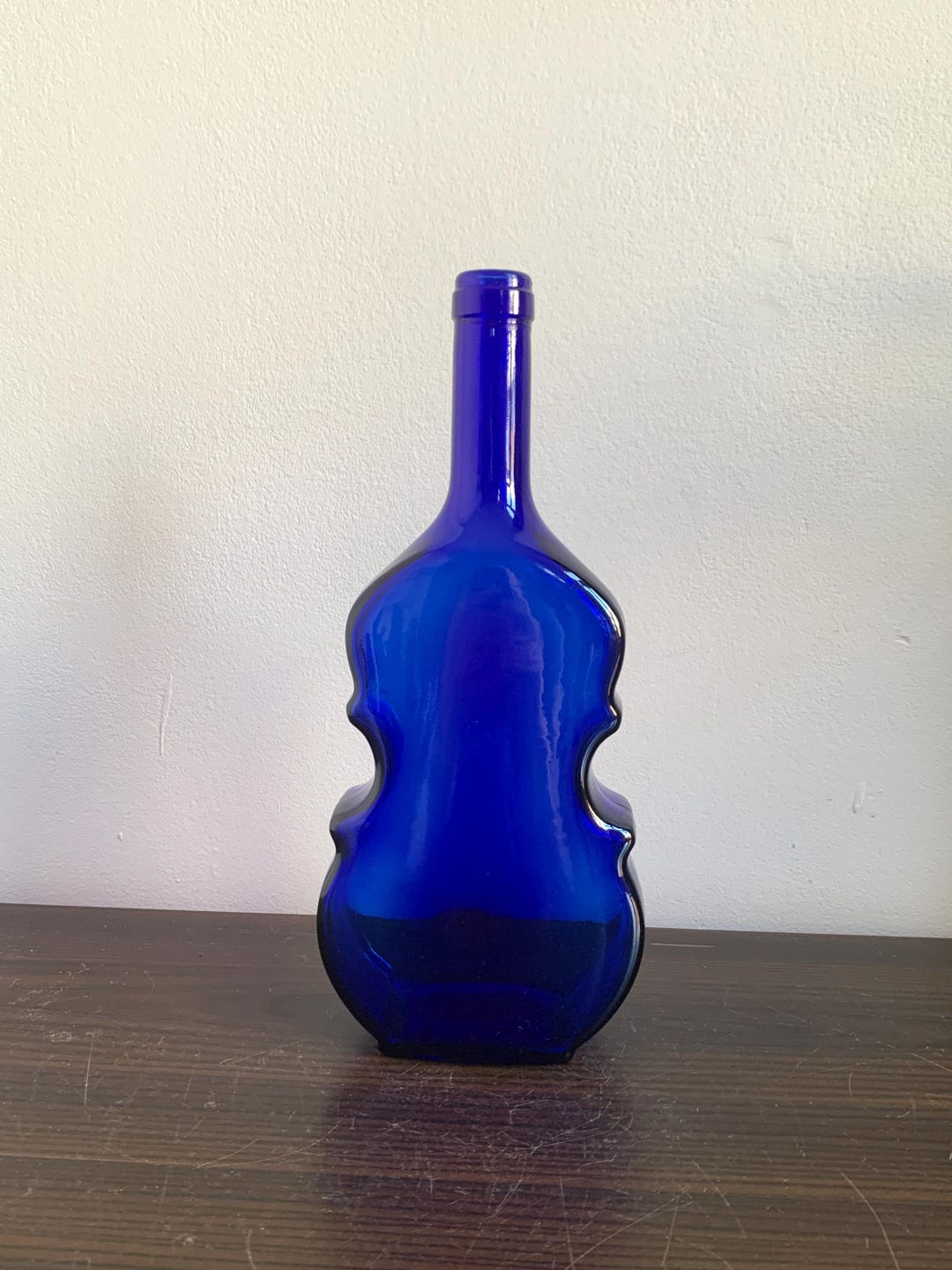 Violin Cobalt Blue Fower Vase Bottle Vintage - Etsy