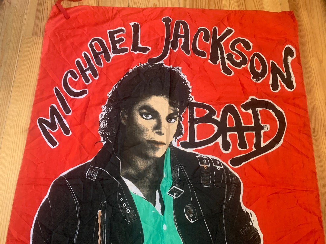 Michael Jackson Flag BAD Red Vintage - Etsy