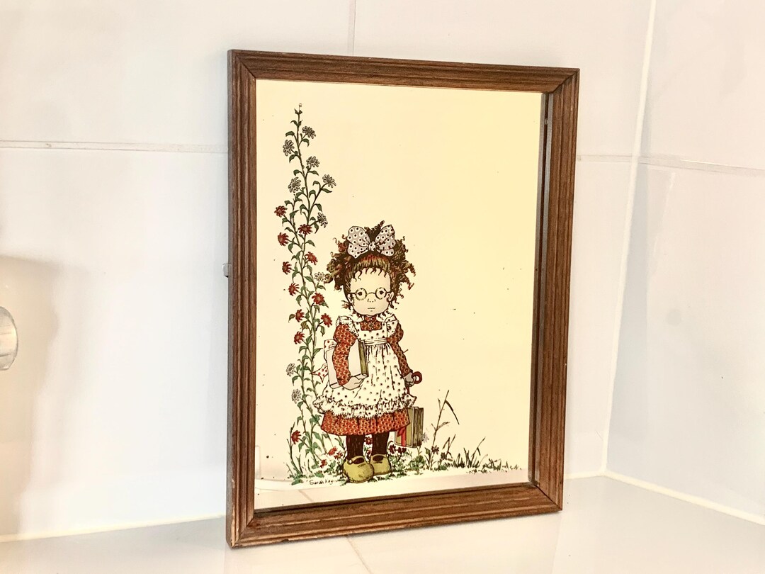 Sarah Kay Mirror Vintage Wooden Frame - Etsy