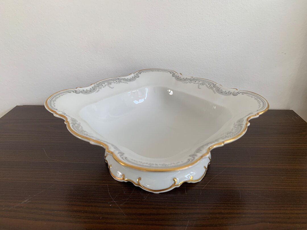 Hutschenreuther Sylvia Vegetable Fruits Serving Bowl Ceramic Square Vintage Large Comport - Etsy