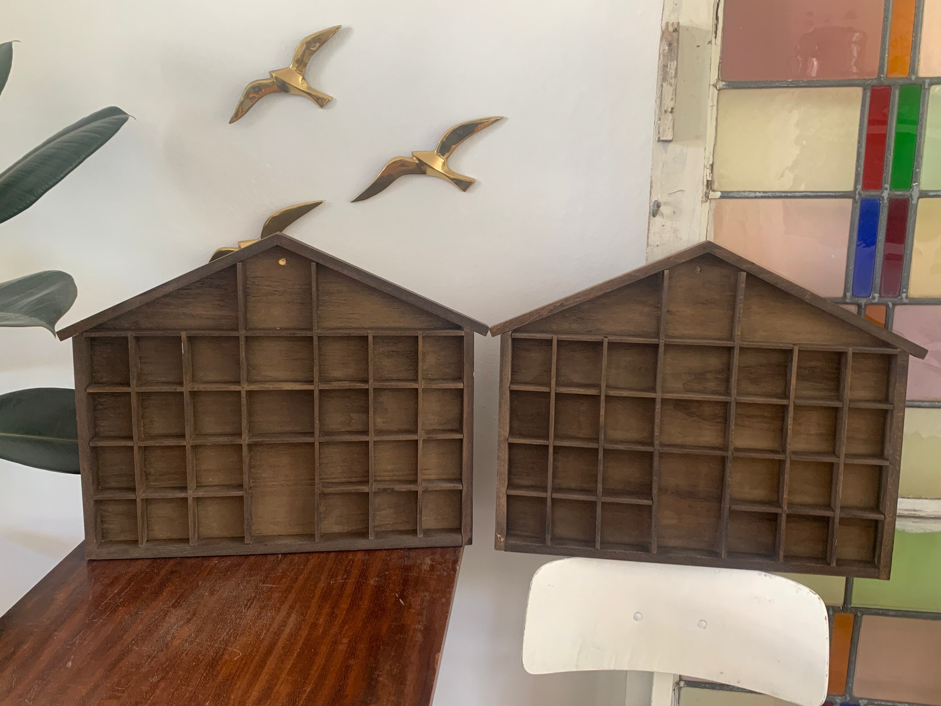 Wooden House Wall Hanging Vintage Large Figure Display No.2 - Etsy