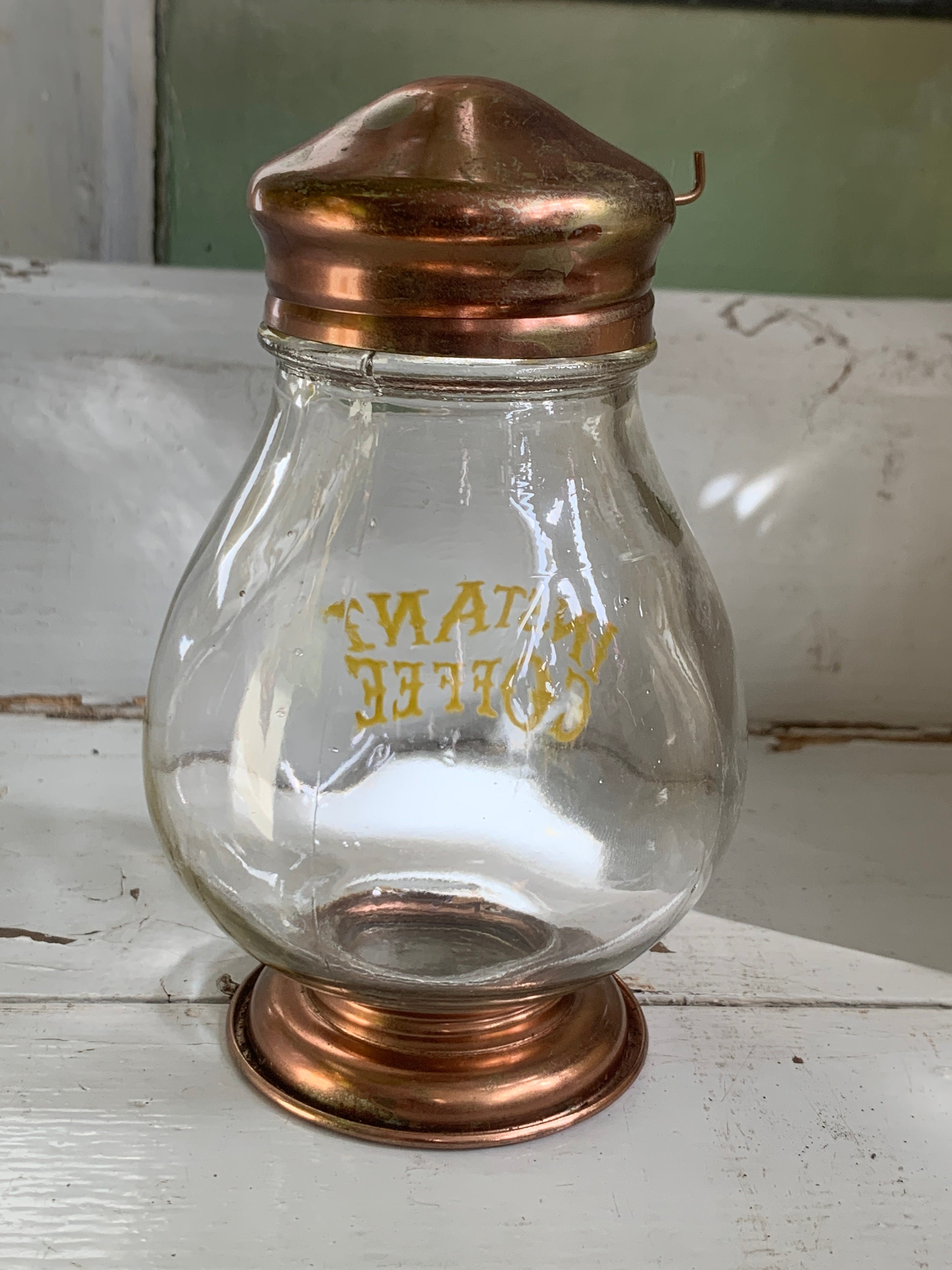 Rare INSTANT COFFEE Made in Hongkong Jar Canister Glass Vintage ...