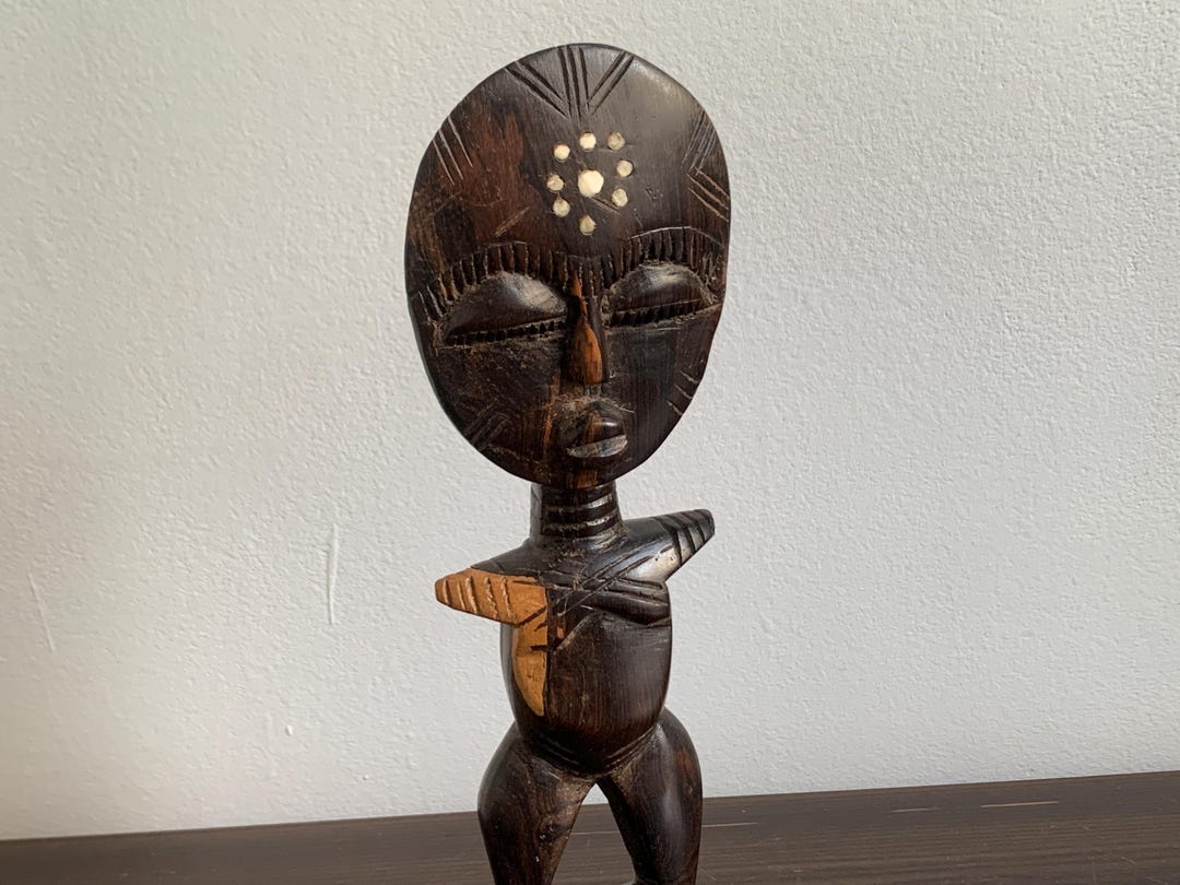 Ghana Akuaba Fertility Doll Hand Carved Wooden African Statue Figurine ...