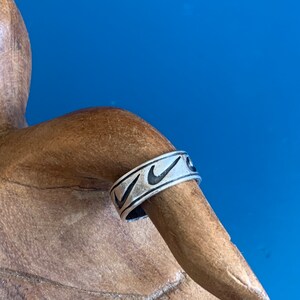 Rare Sterling Silver Nike Ring 925 Logo Vintage US 9 - Etsy