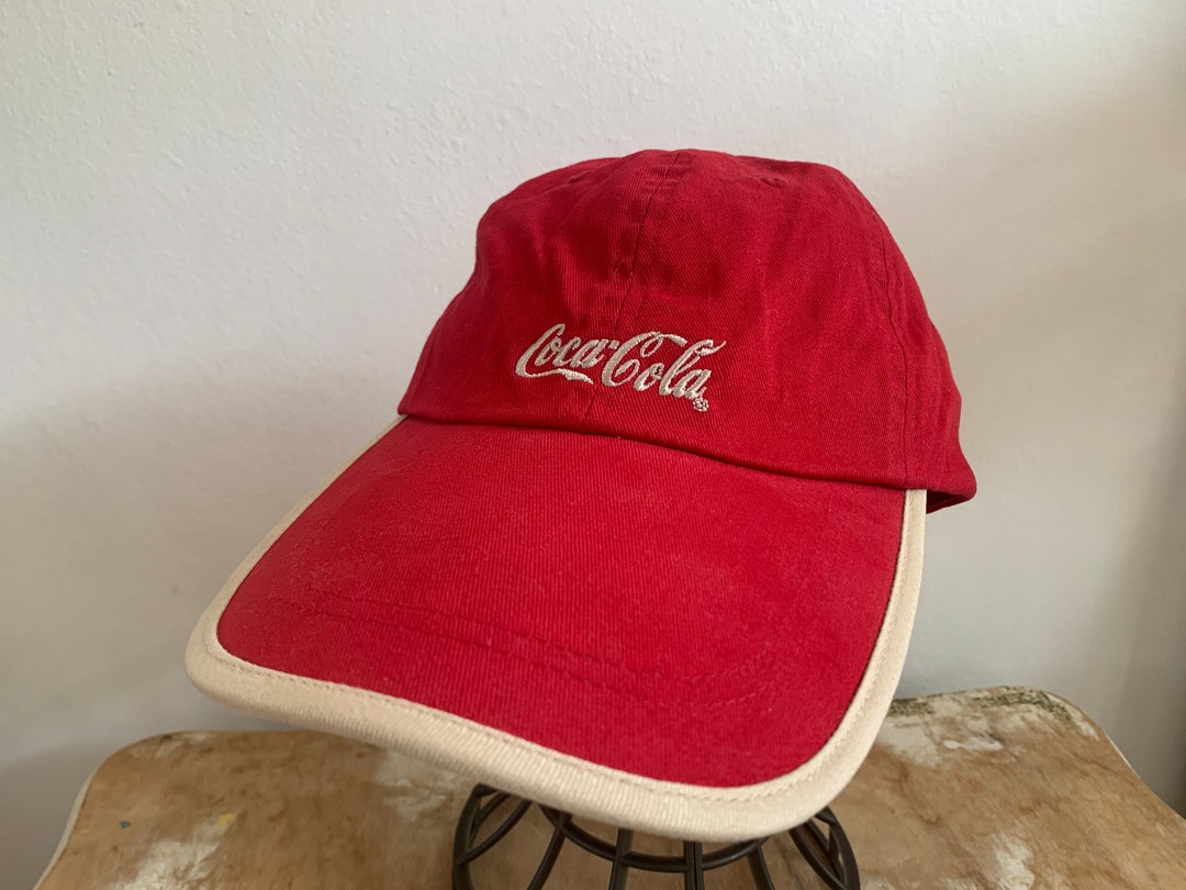 Coca Cola Red X White Vintage Baseball Hat Cap Velcro - Etsy