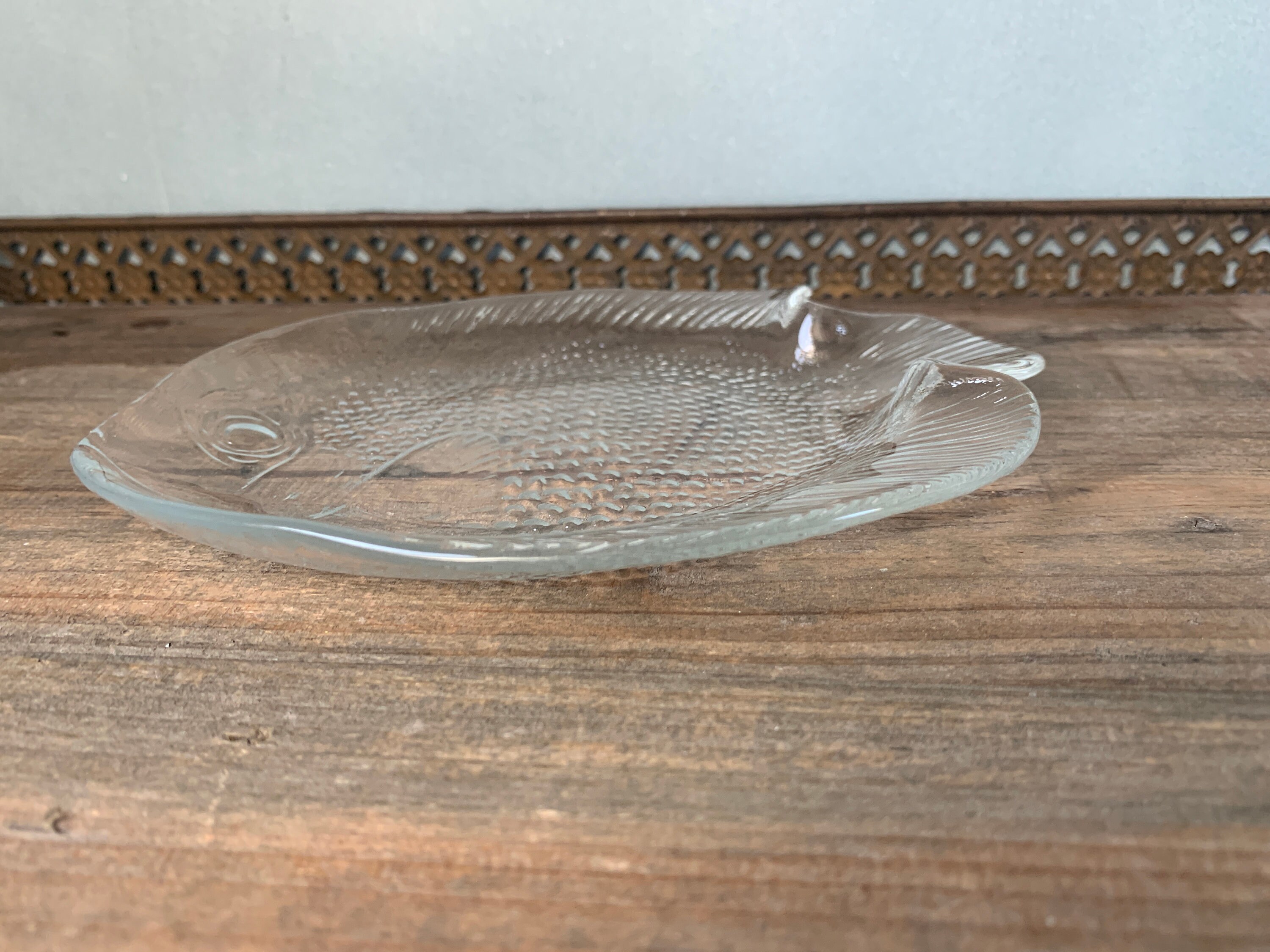 Set of 4 Arcoroc France Glass Fish Shaped Plate Vintage 15.7 - Etsy