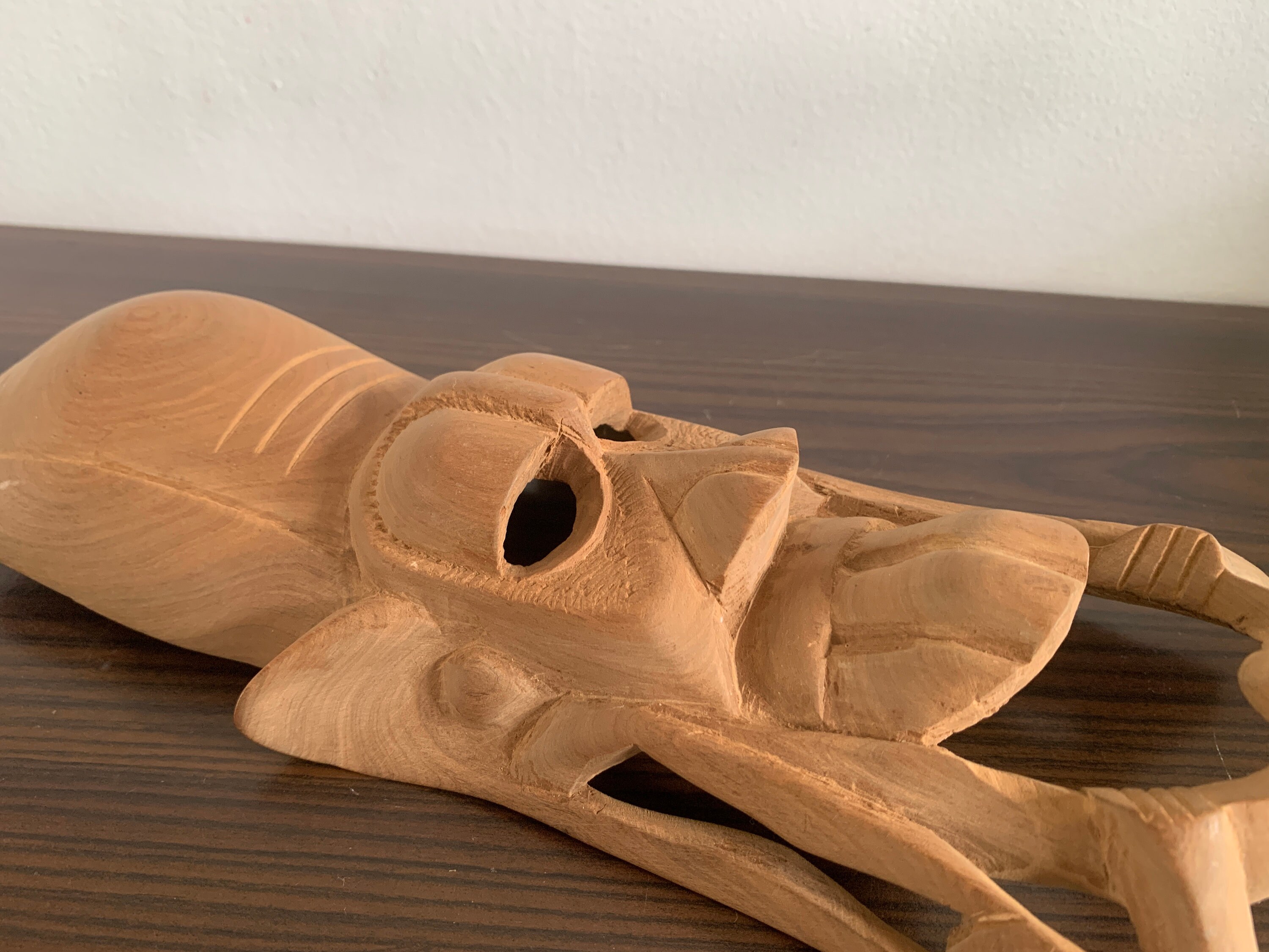 Wooden African Mask Man Tribal Vintage Stand Sculpture - Etsy