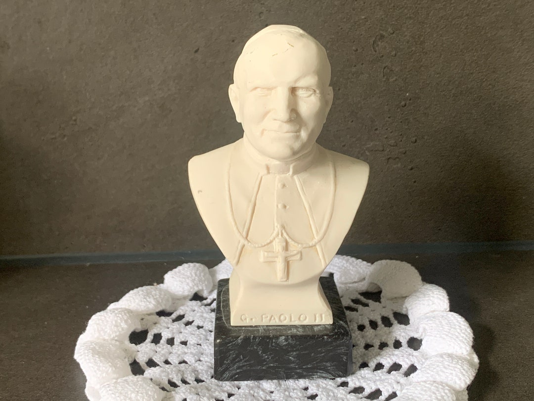 Giovanni Paolo II Pope John Paul Bust Statue Desk Top White Vintage - Etsy