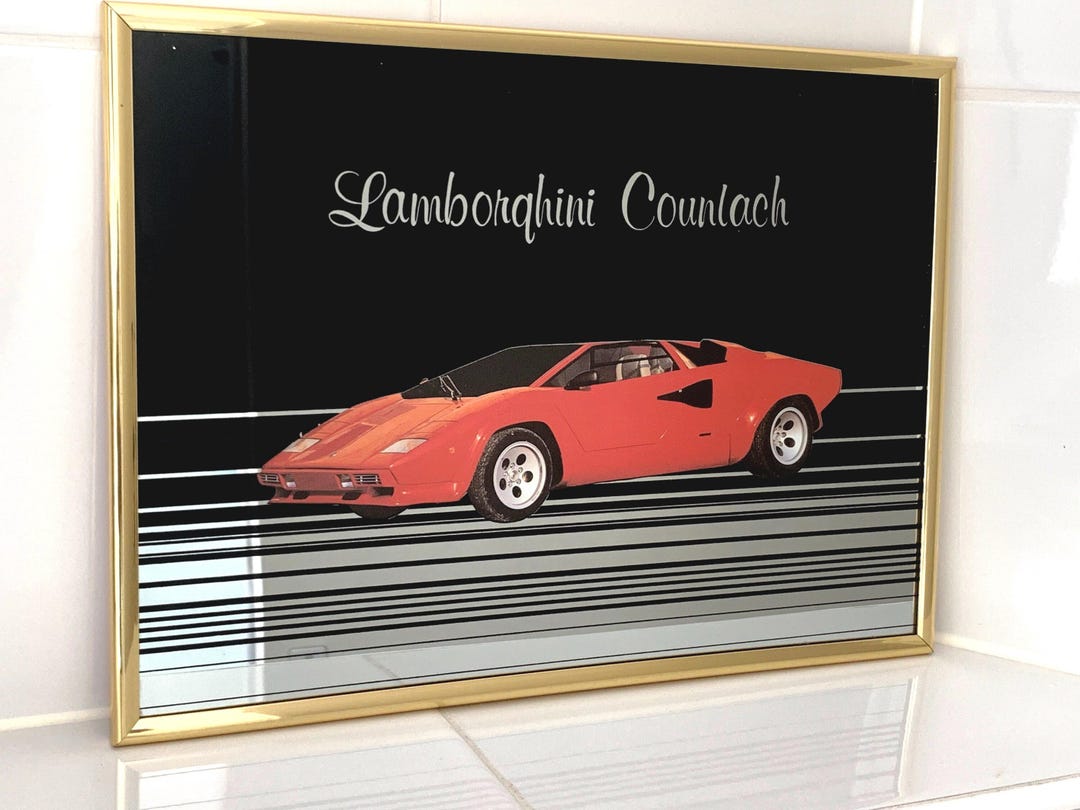 Lamborghini Countach Red Mirror Fgold Vintage - Etsy