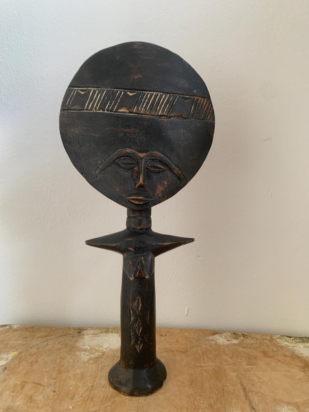 Ghana Akuaba Fertility Doll Hand Carved Wooden African Statue Figurine ...