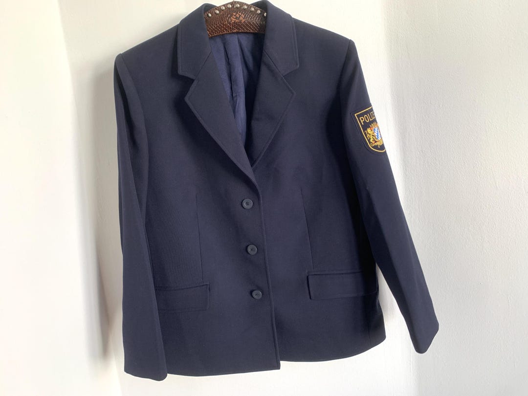 Trevira Bavarian Police Jacket German Uniform Navy Women Vintage ...