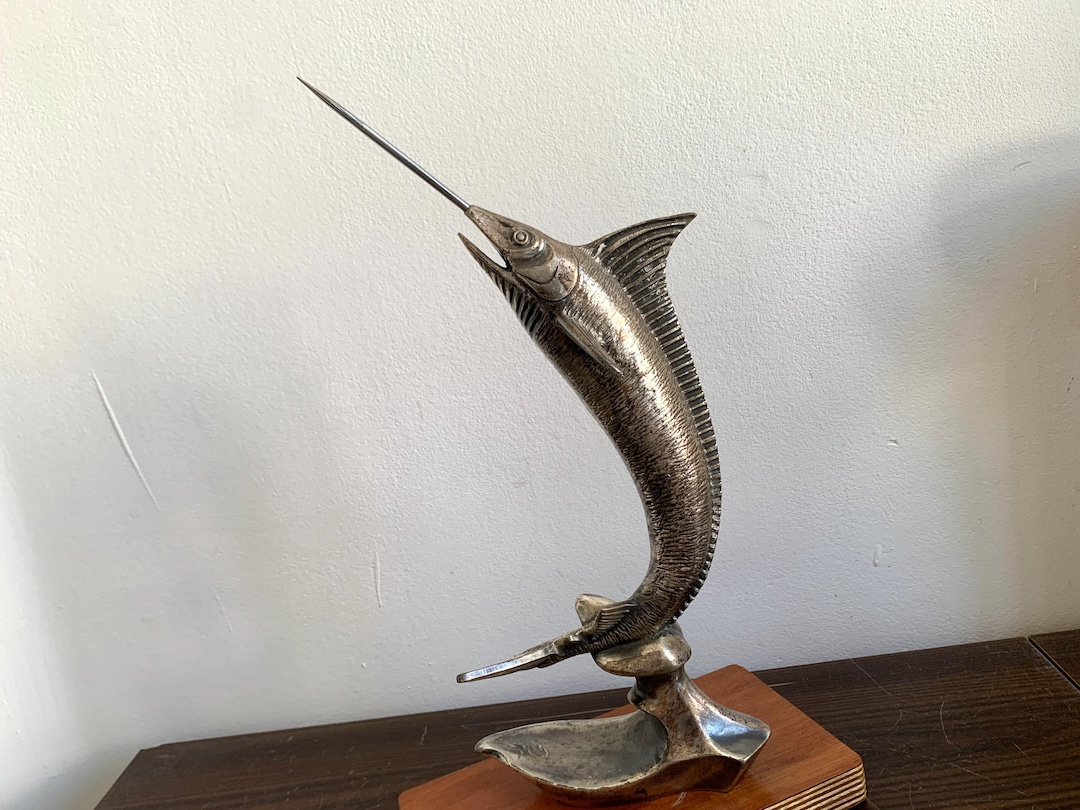 Swordfish Marlin Mid Century Large Metal Figurine Sculpture Vintage - Etsy