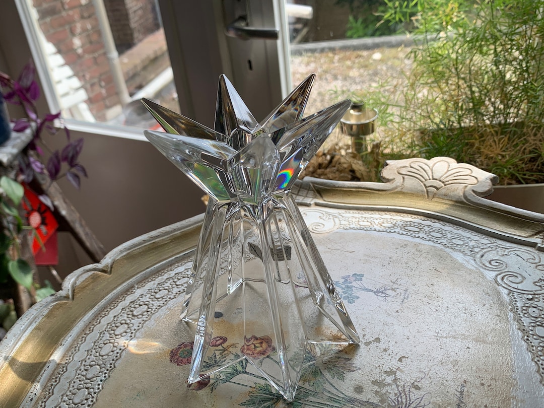 Nachtmann Galaxia Candle Holder Lead Crystal Vintage Glass - Etsy