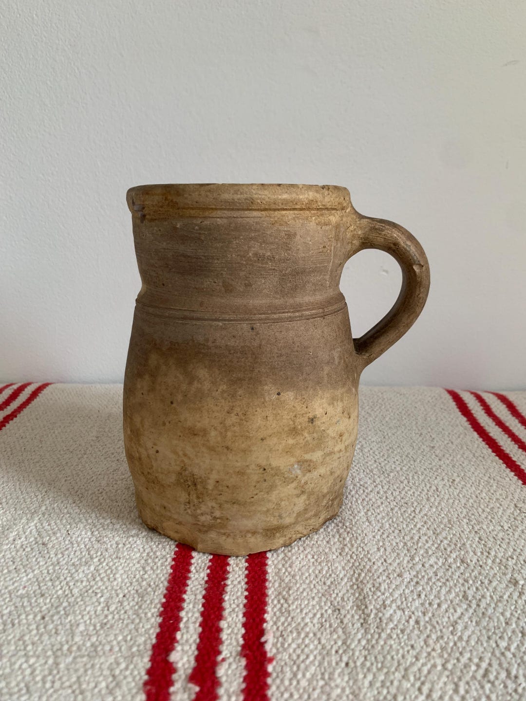 Ancient French Vase Jug Pitcher Stoneware Antique - Etsy