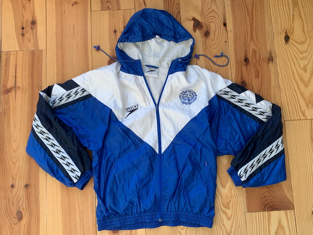 Rare SPEEDO Nylon Jacket Swiming Team ESKILSTUNA SS Sim Sweden Blue ...