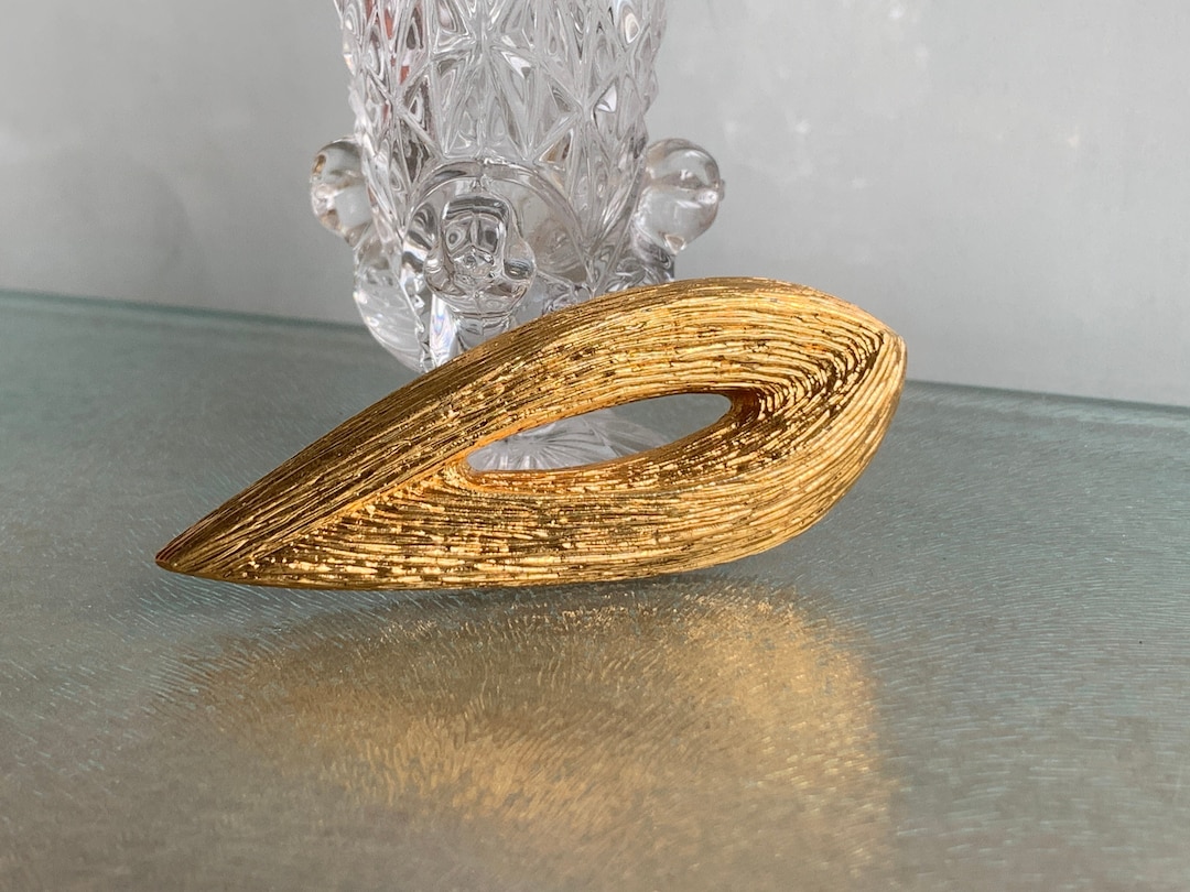 Jean Louis Scherrer JLS Brooch Vintage Gold Large - Etsy