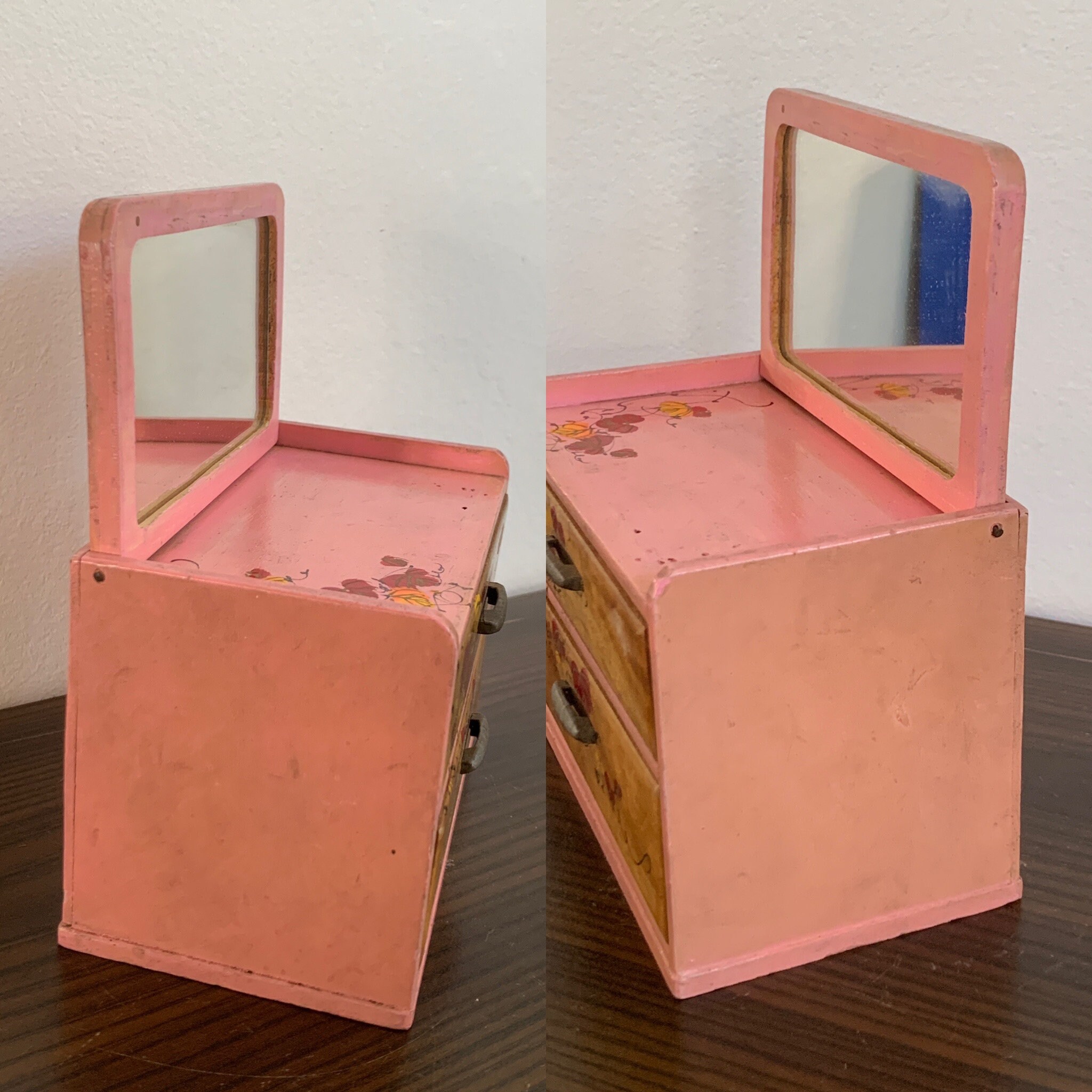 Japanese Small Dressing Table Chest Drawer Wooden Vintage - Etsy