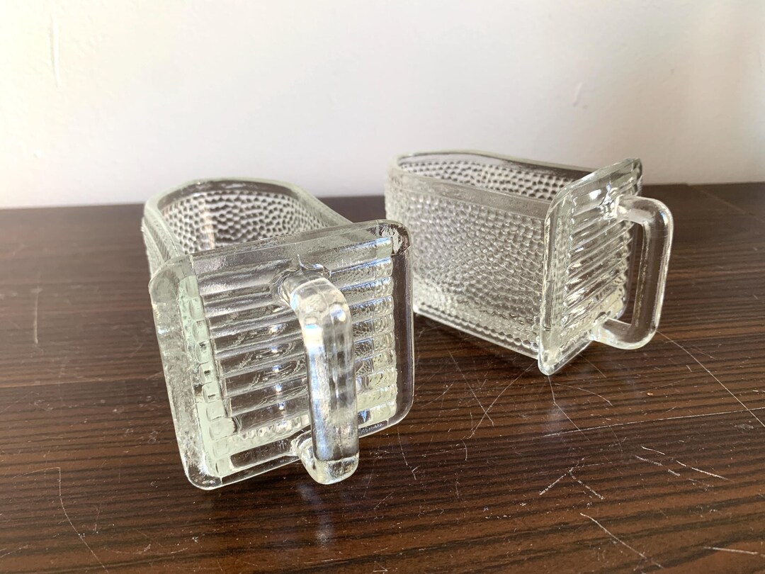 Set of 2 50s WECK Pressed Glass Chute Storage Small Drawers Vintage - Etsy
