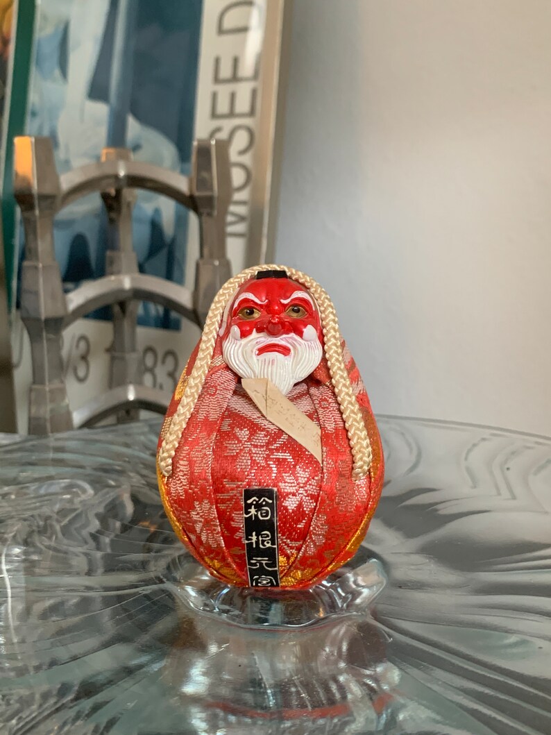 Japanese Doll Kimono Tengu天狗 Daruma Long Nosed Goblin Purple Vintage ...