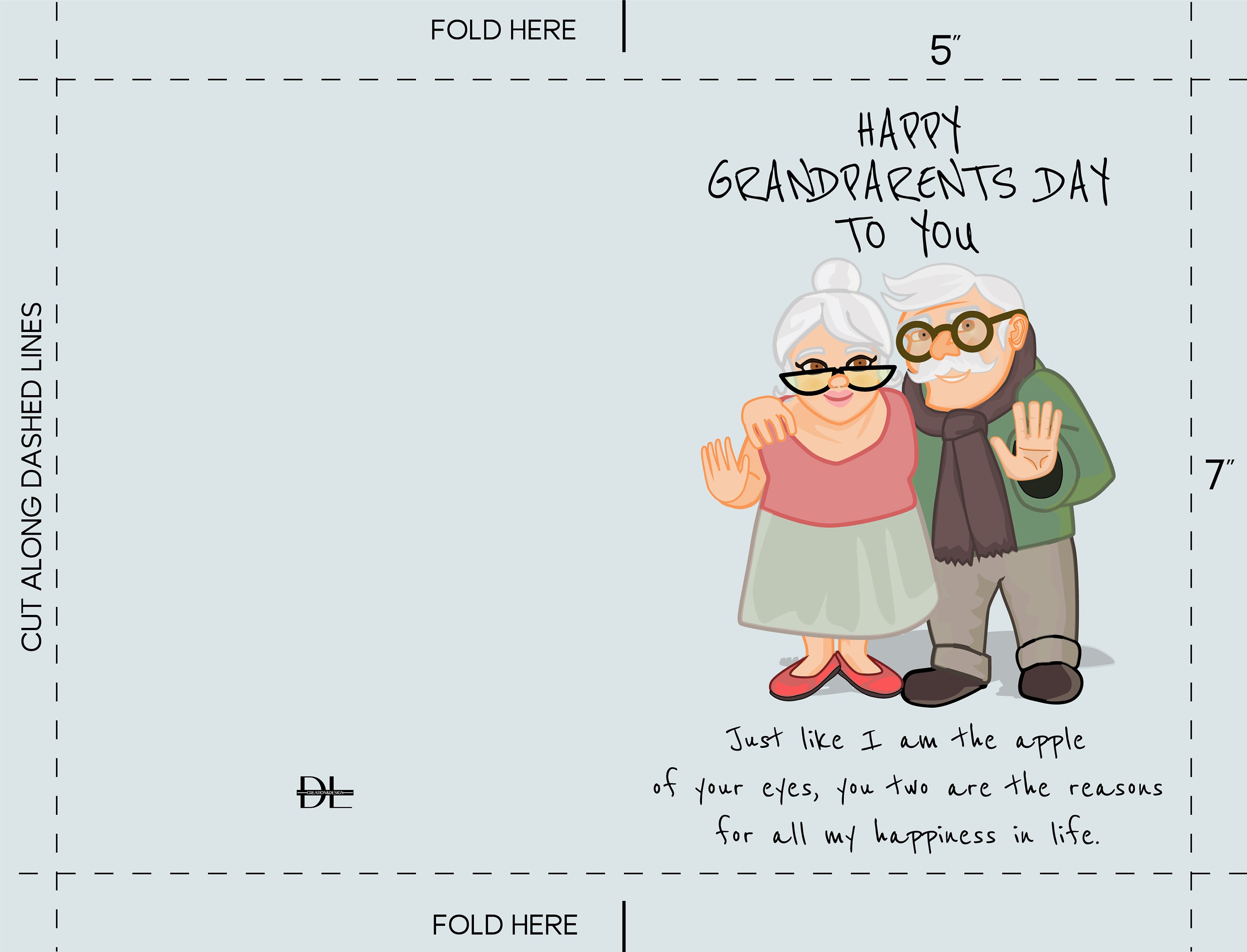 Happy Grandparents Day Card National Grandparents Day Printable Card - Etsy