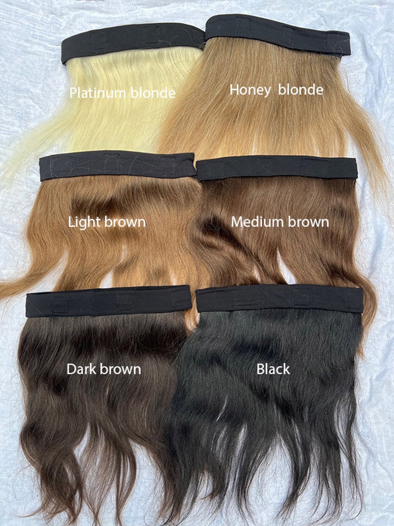 Human Hair Halo Wigs For Hats Alopecia And Chemo Wig Hat With Hair Beanie With Hair Halo
