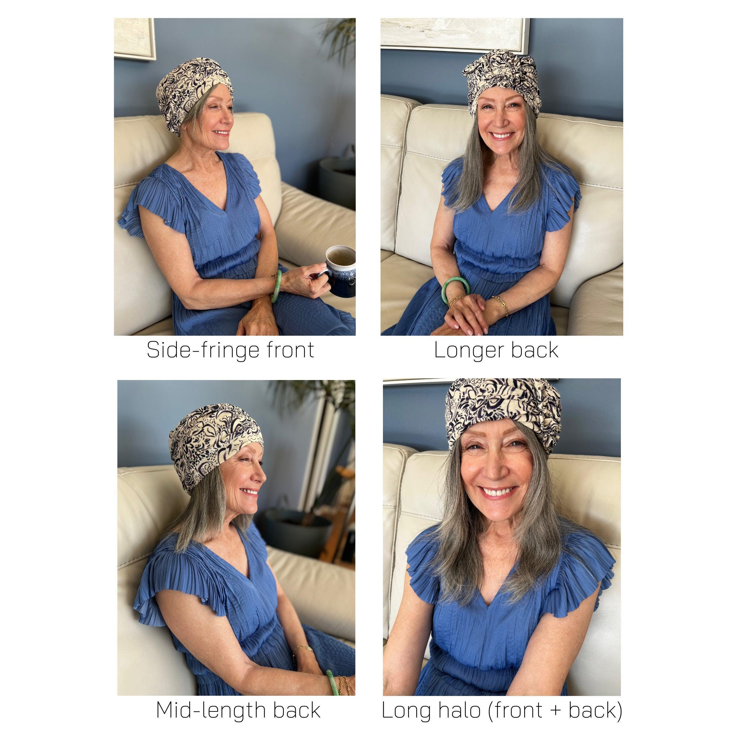 Human Hair Halo Wigs for Hats, Beanies, Scarves | Alopecia | Chemo ...