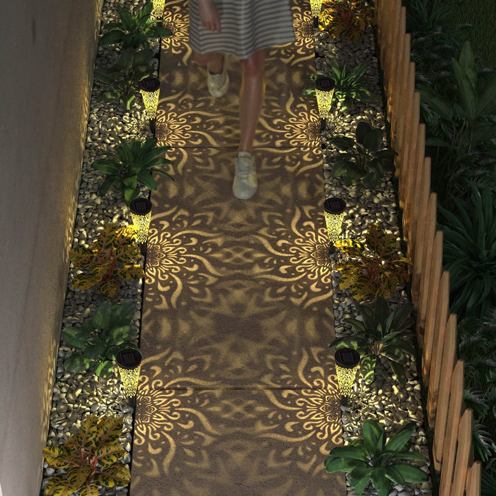 6 Pack Solar Lights for Outdoor Walkway or Pathway - Etsy