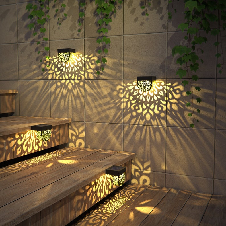 Solar Fence Lights Garden Decor 6 Pack Solar Fence Lights - Etsy