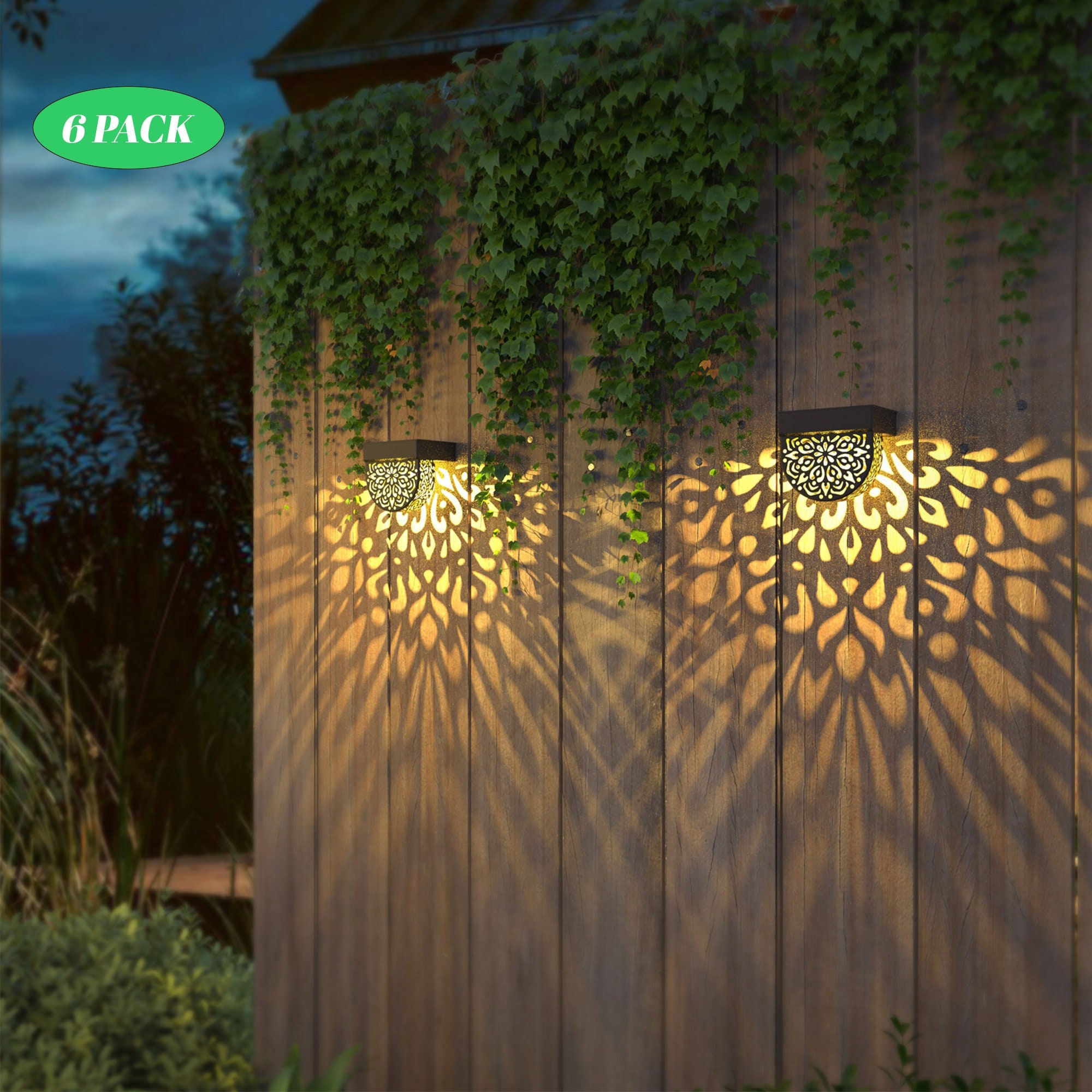Solar Fence Lights Garden Decor 6 Pack Solar Fence Lights - Etsy