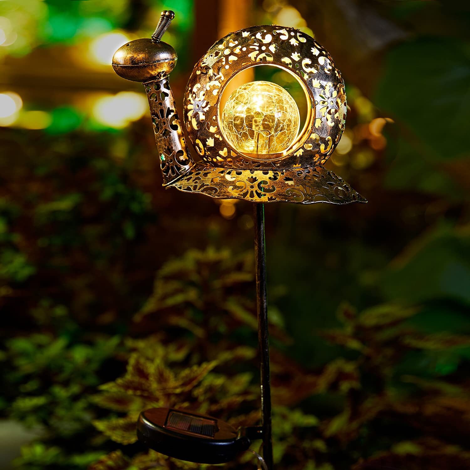 Solar Metal Snail Solar Lantern Lights Solar Garden Lights - Etsy