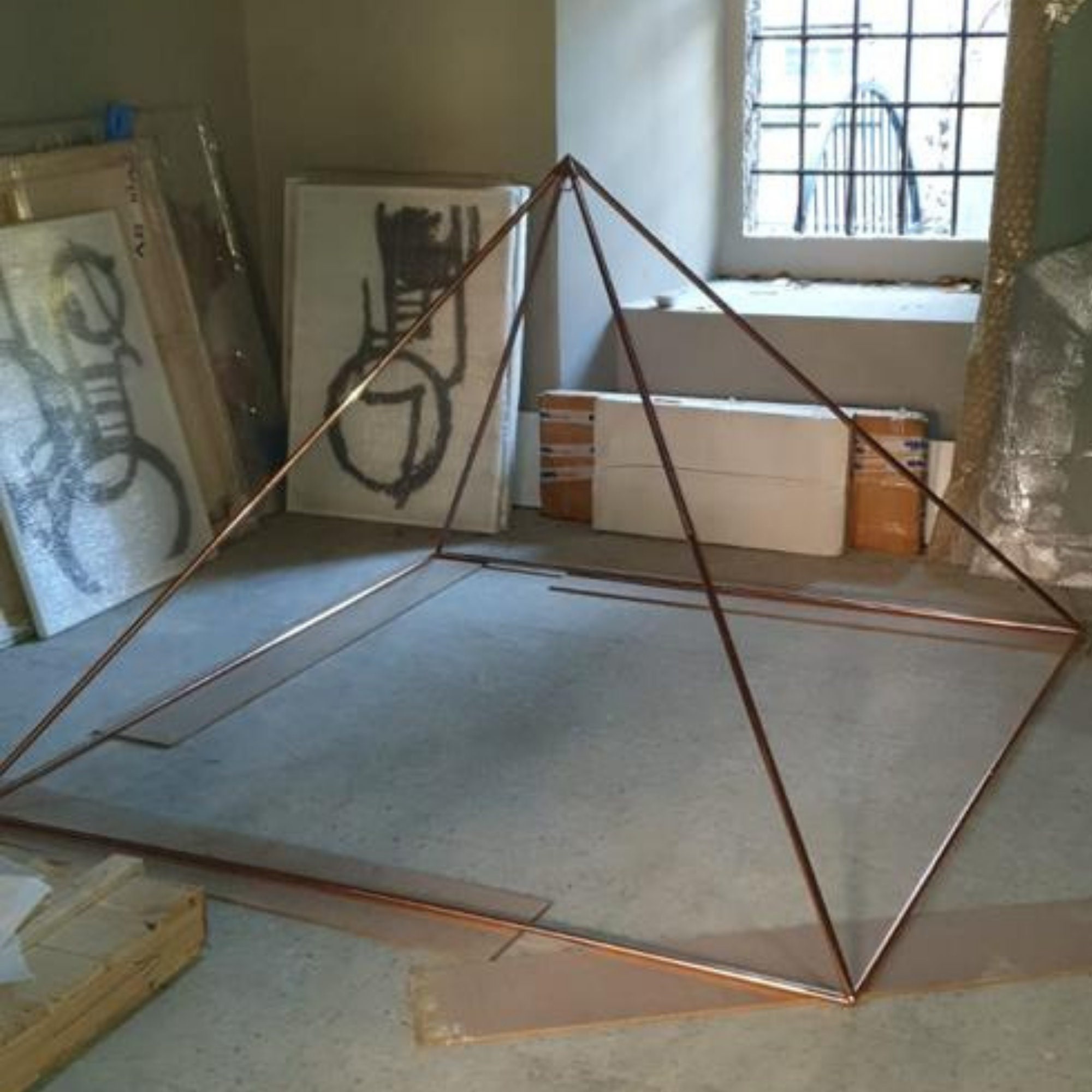 Copper Energy Pyramid for Meditation Healing Wood Copper Giza Pyramid ...