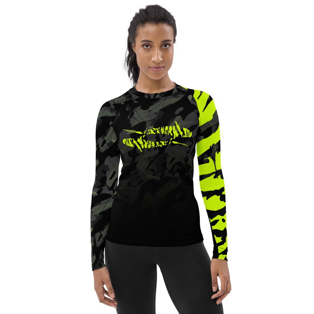 Neon Tiger Women's Rash Guard - Etsy