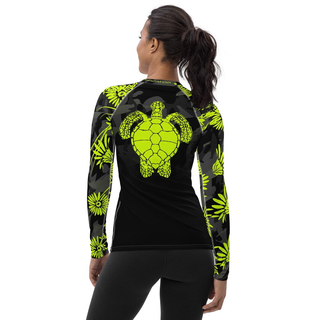 Neon Turtle Women's Rash Guard - Etsy