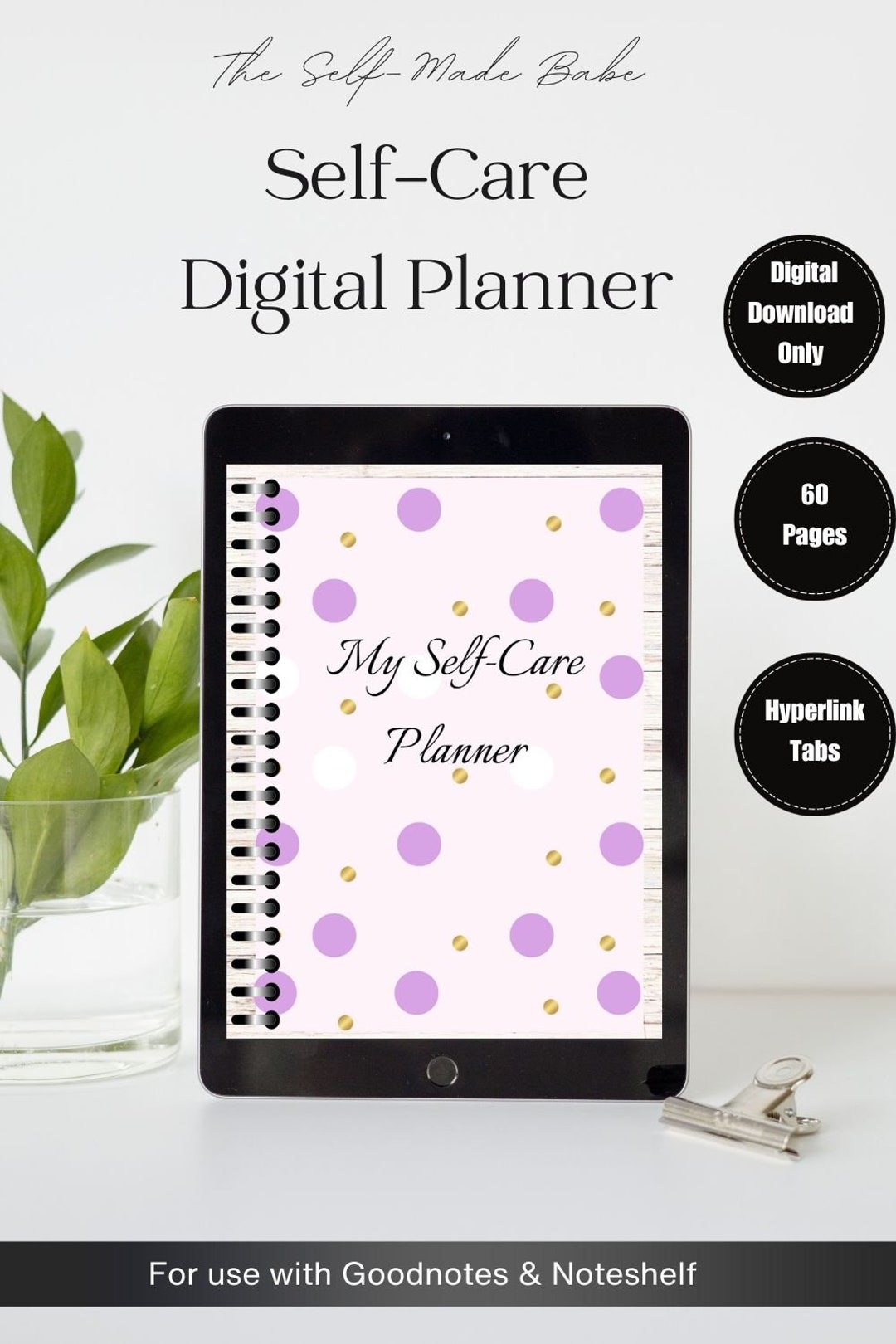 The Self-made Babe Self-care Digital Planner for Women for Online ...