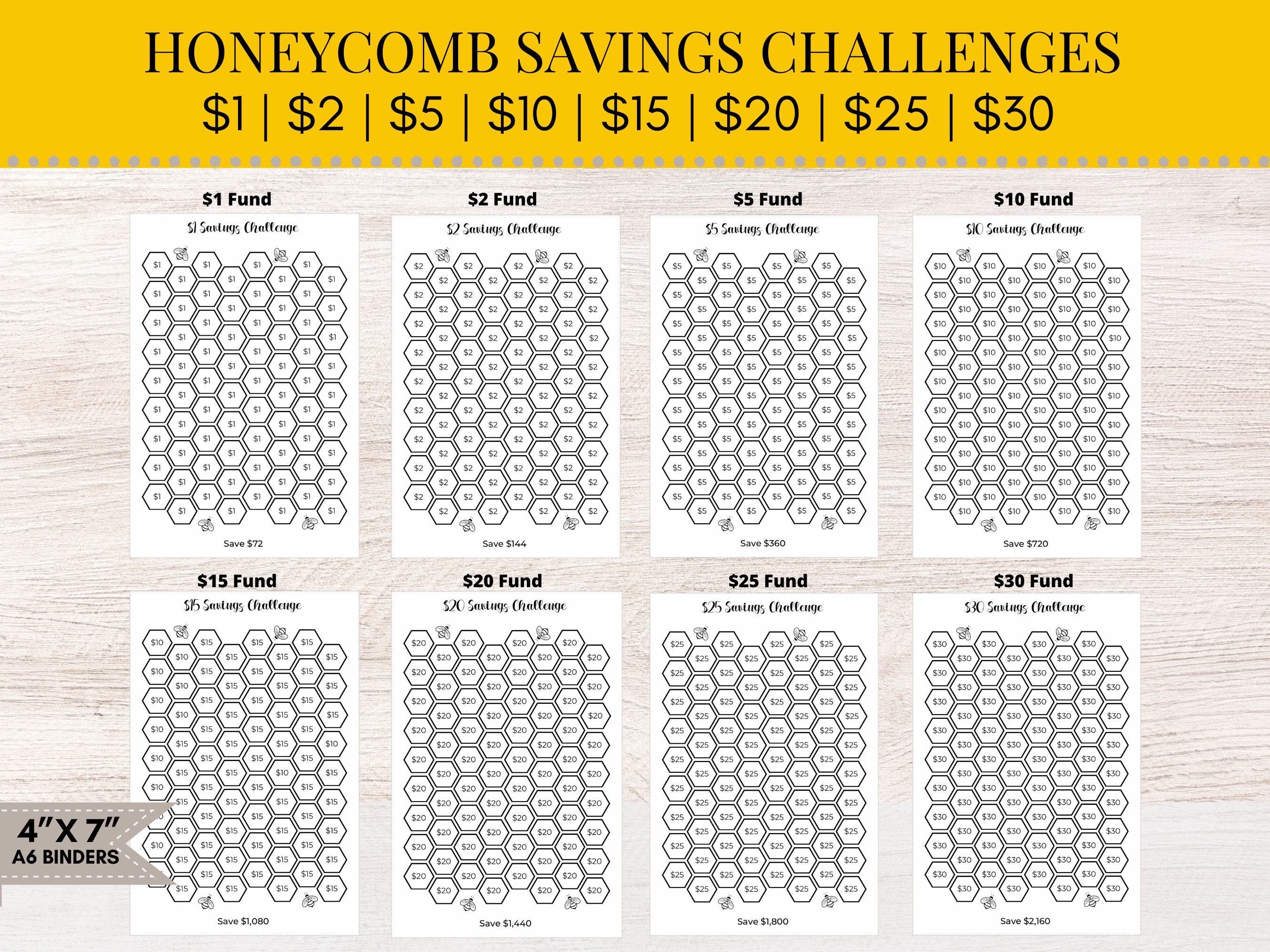 savings-challenge-printable-savings-challenge-bundle-4x6-etsy