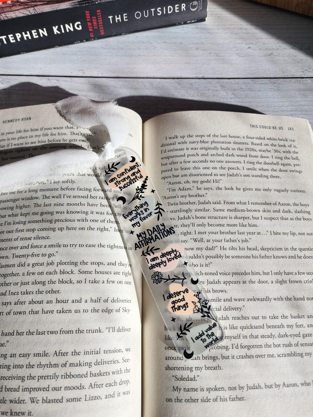 Positive Daily Affirmations Acrylic Bookmark W/ Customizable Ribbon - Etsy