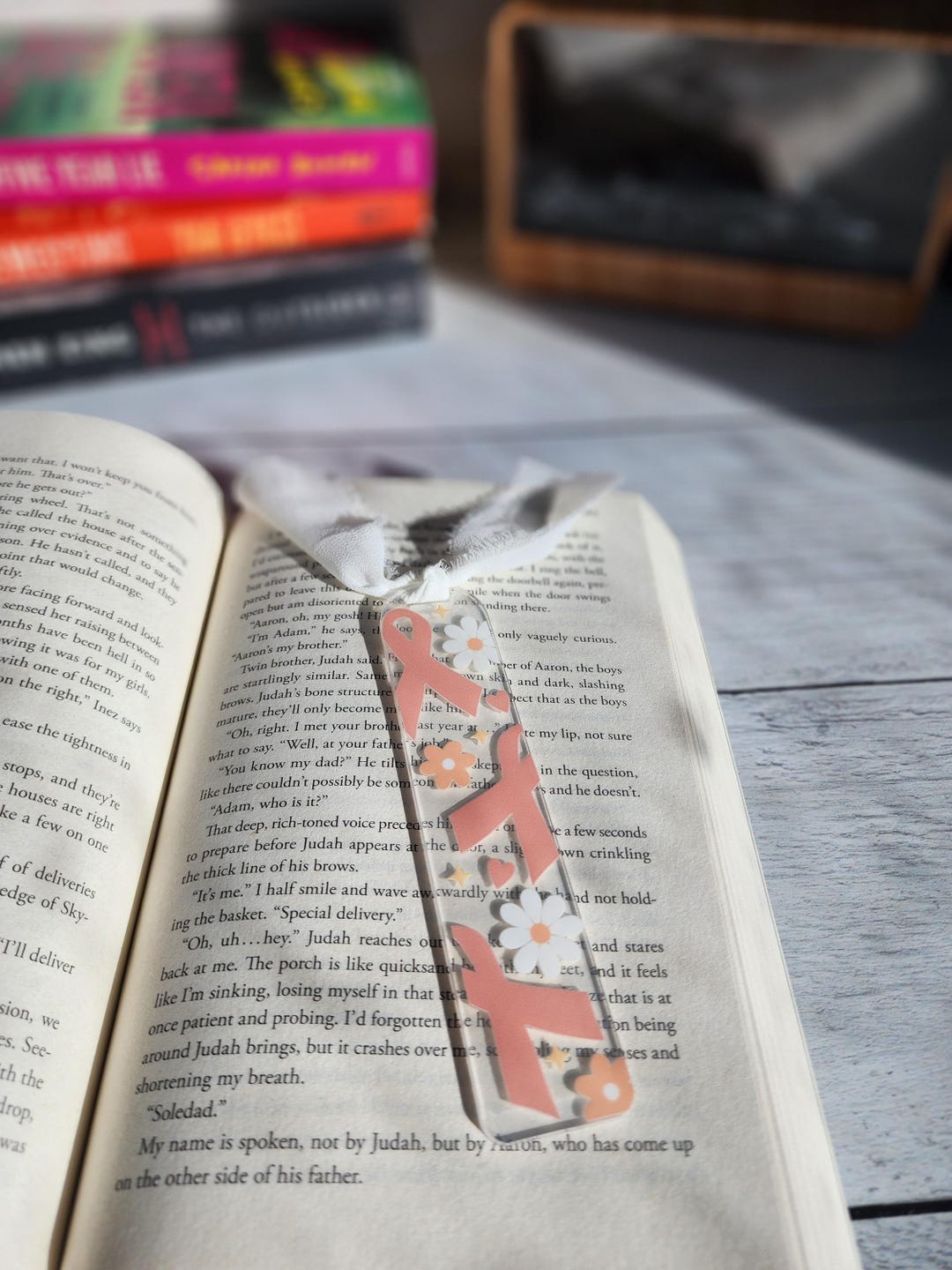 Breast Cancer Awareness Acrylic Bookmark W/ Customizable Ribbon - Etsy
