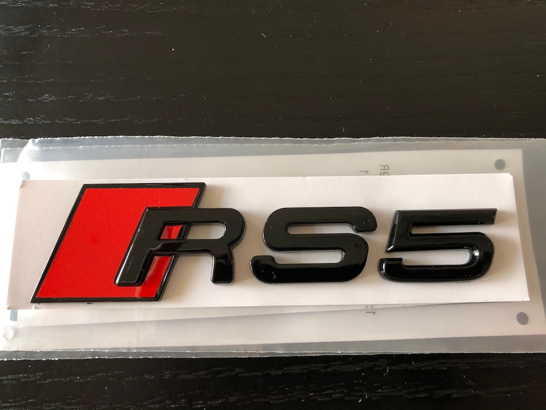 Audi Gloss Black RS5 Boot Badge - Etsy