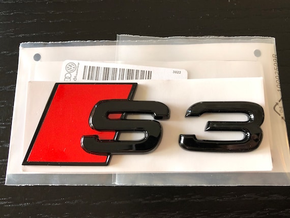 Gloss Black S3 Boot Badge Audi - Etsy