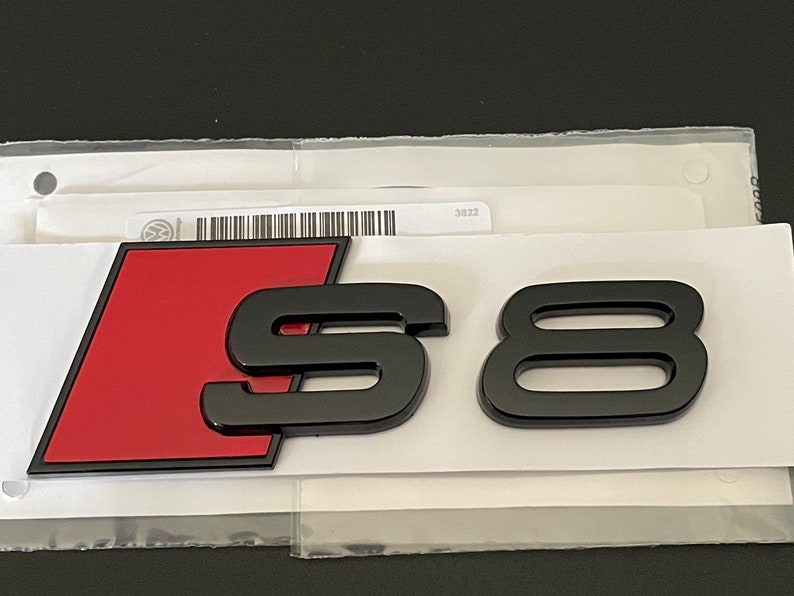 Gloss Black S8 Boot Badge Audi - Etsy