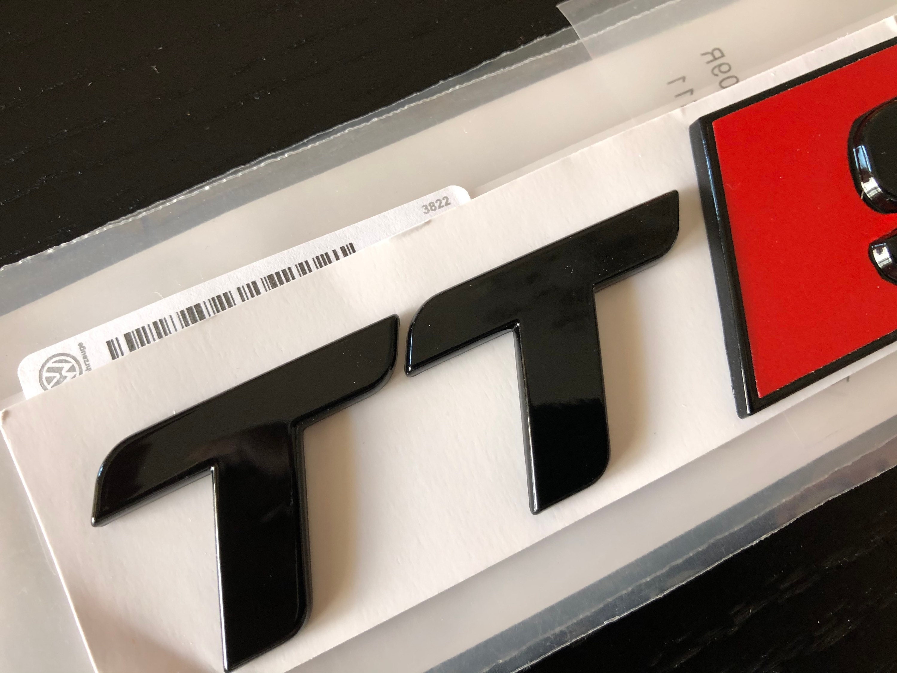 Gloss Black TTS Boot Badge Audi - Etsy