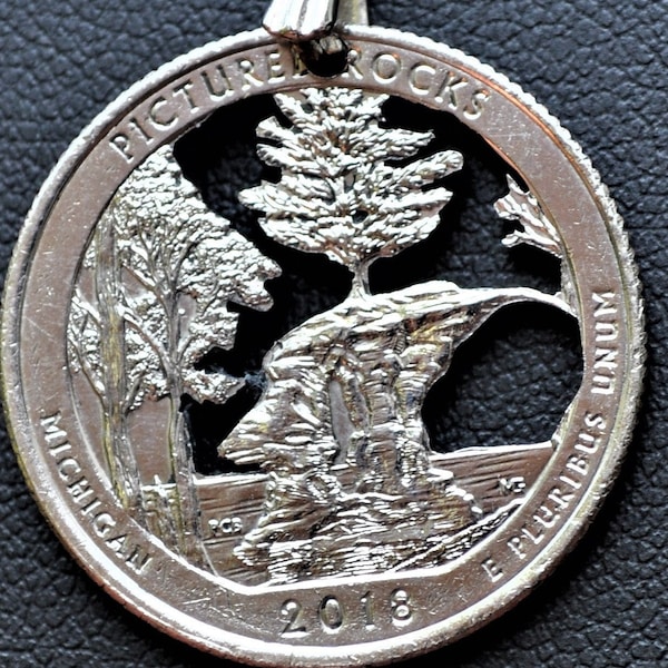 Cut Coin Pendant - Etsy