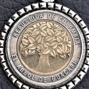 Colombia Guacarí Tree Bimetallic Coin Pendant - Etsy
