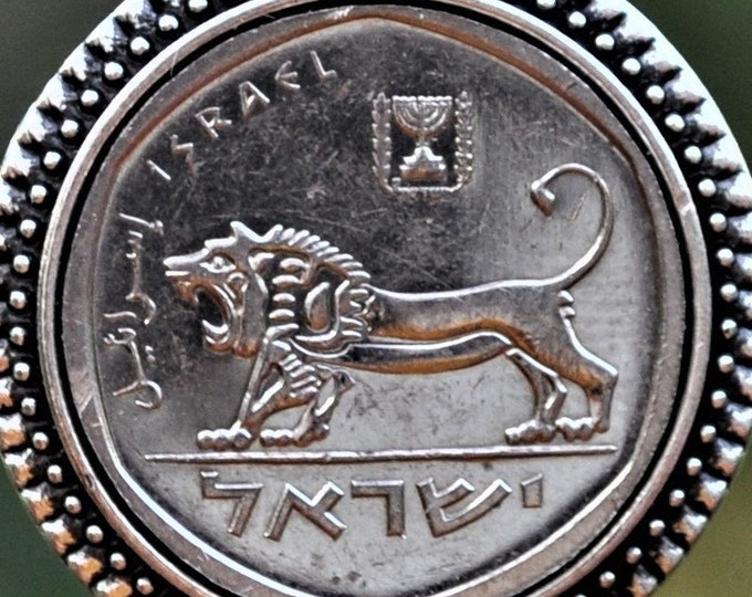 Israel Lion Coin Pendant Necklace - Etsy
