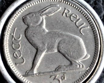 IRELAND Rabbit Coin Necklace - Pendant Charm - Irish Bunny Celtic Music ...