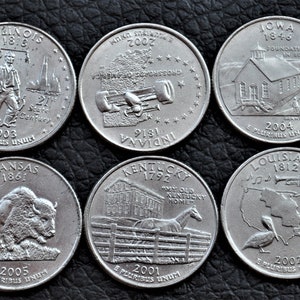 Your State Commemorative Quarter Necklace Pendant (your Choice) - Etsy