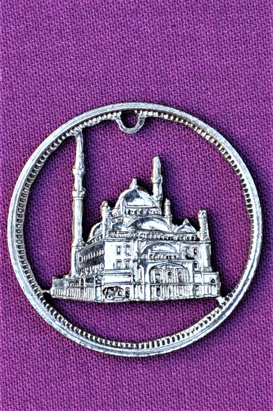 Egypt Mohammad Ali Mosque Cut Coin Pendant Necklace - Etsy